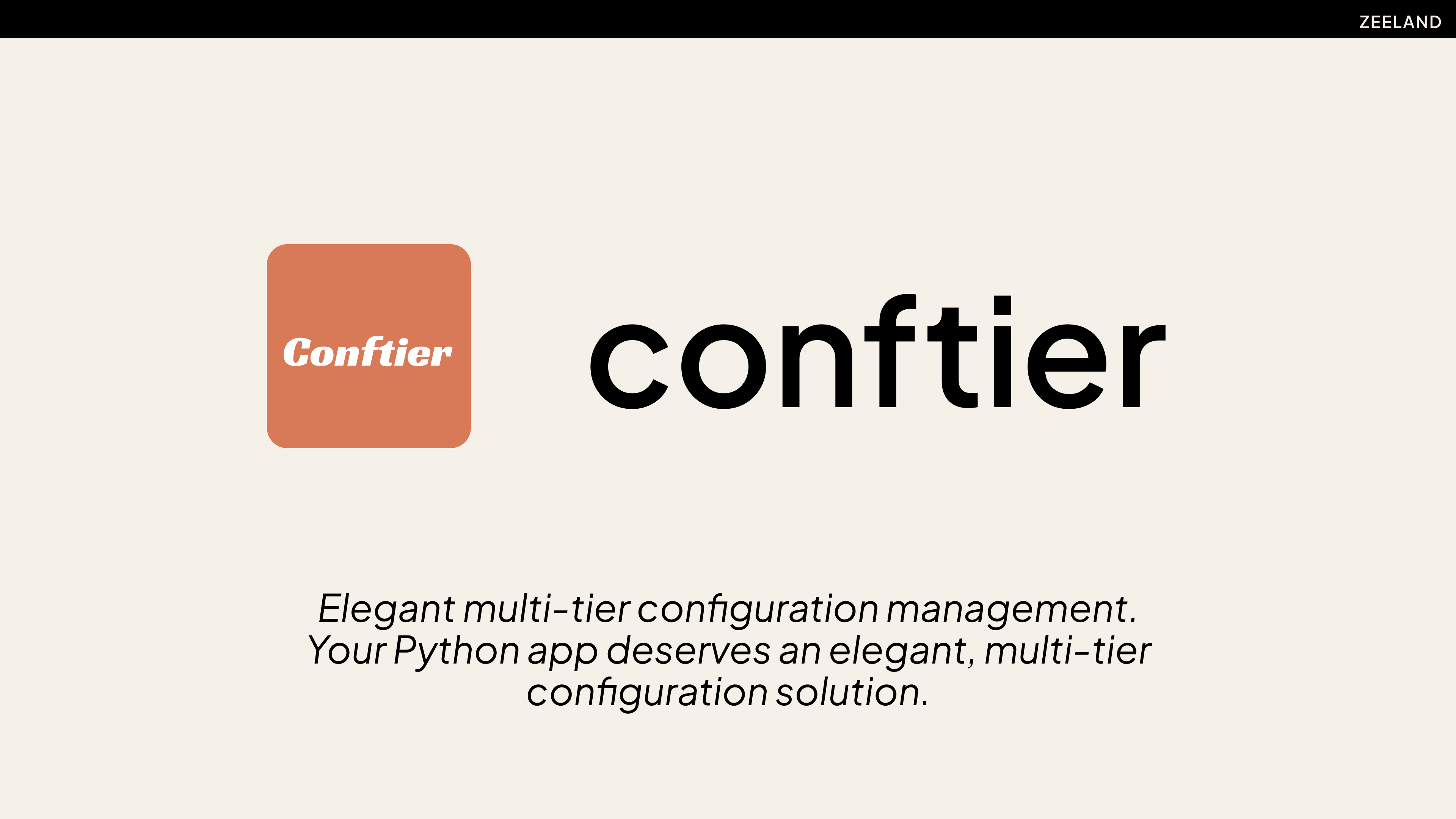 Conftier: Multi-level Configuration Framework for Python | conftier